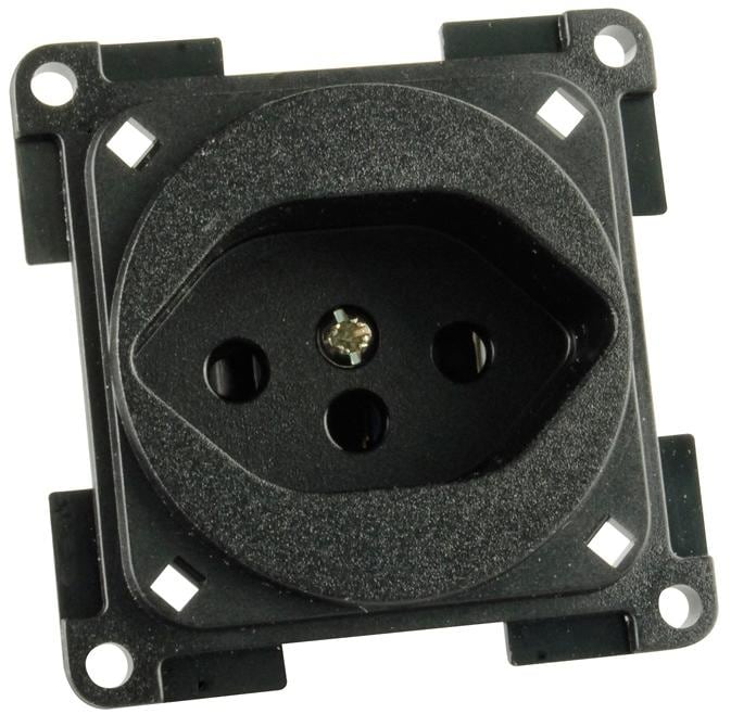 Inprojal System 20.000 Steckdose für Schweizer Norm, 250V, schwarz ...