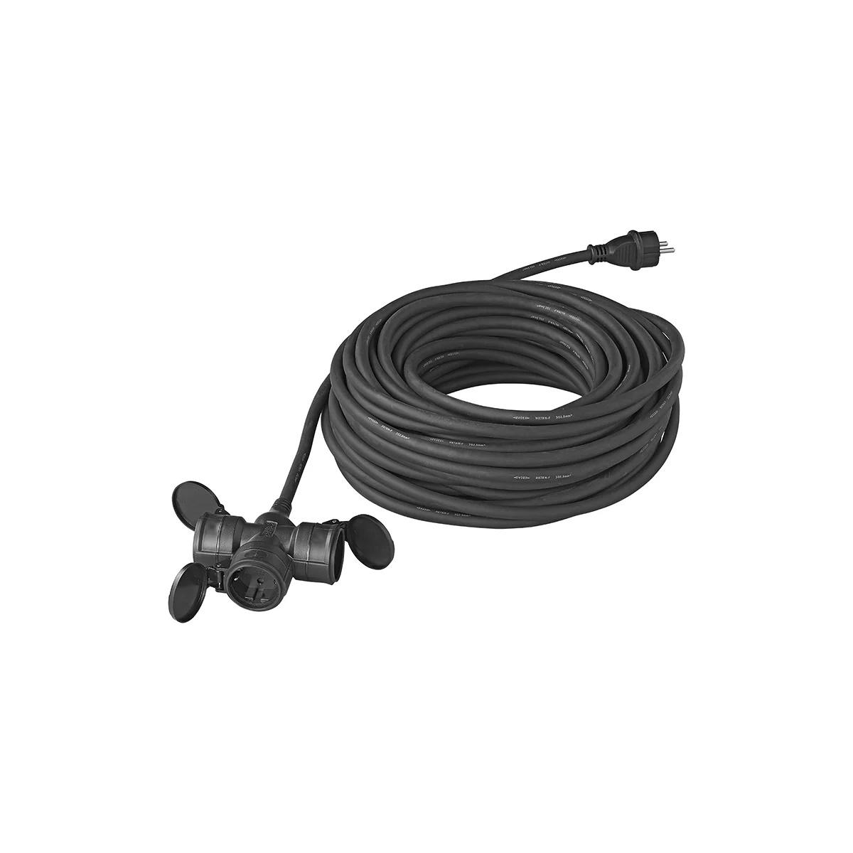 Pro Plus Schuko Steckdose 3-fach, 3x2,5mm², 25m - CampingBuddies