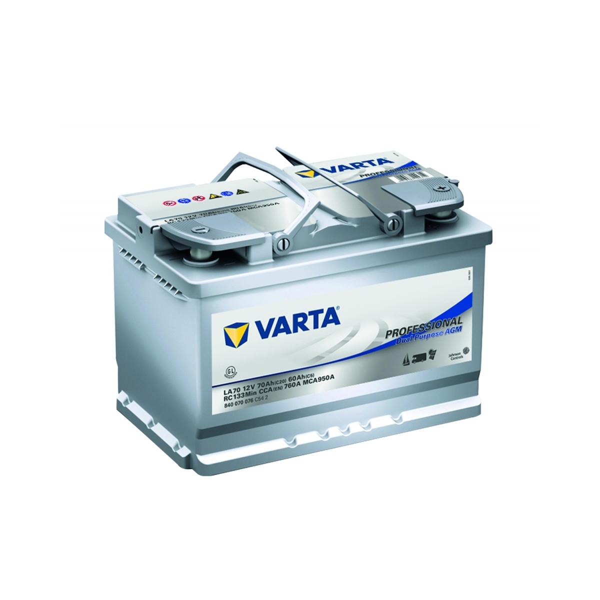 Varta LED70 Professional Dual Purpose Blei-Säure Batterie, 70Ah ...