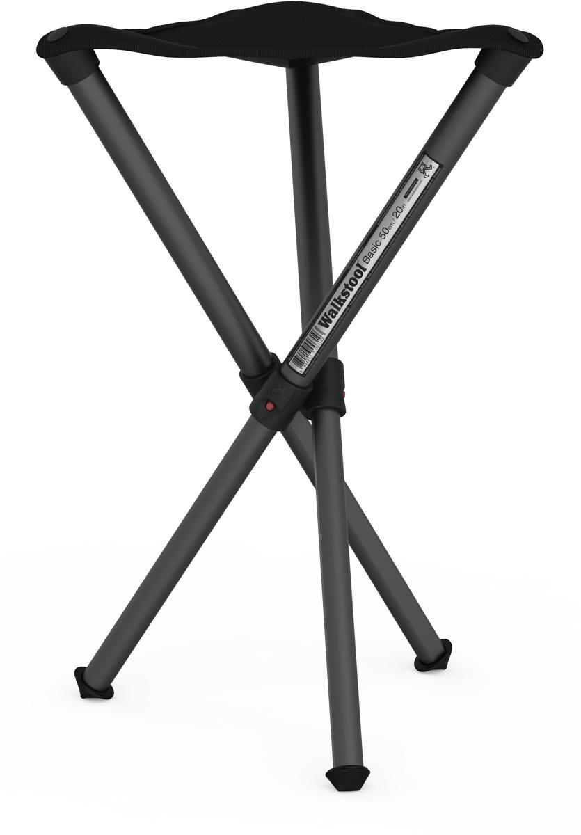 Walkstool Dreibeinhocker Basic, Sitzhöhe 50cm, schwarz - CampingBuddies