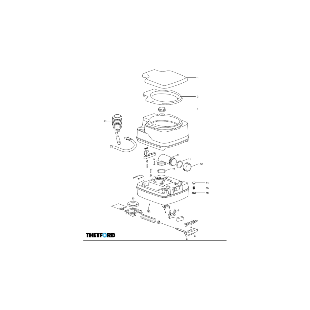 Entleerungsstutzen - Thetford Ersatzteil Nr. 92907132 - für PP 465 und ...