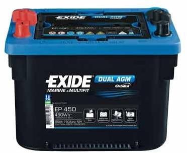 Exide EP450 Dual AGM-Batterie, 50Ah - CampingBuddies