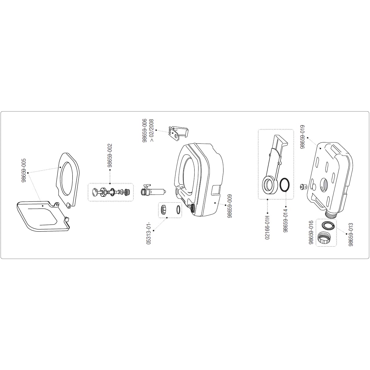 Obertank - Fiamma Ersatzteil Nr. 98659-009 - für Bi-Pot 30 - CampingBuddies